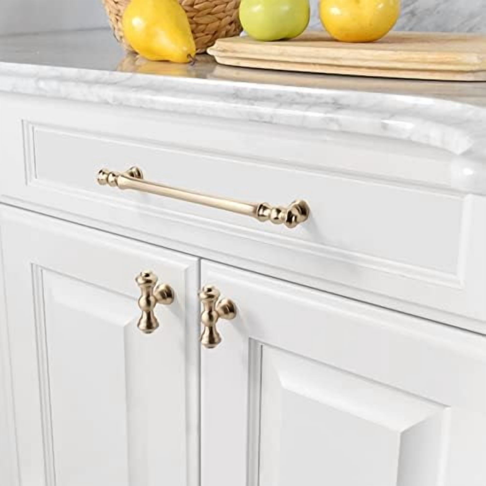 6 Pack 9 Inch(228mm) Brushed Brass Kitchen Cabinet Handles, Cabinet ...