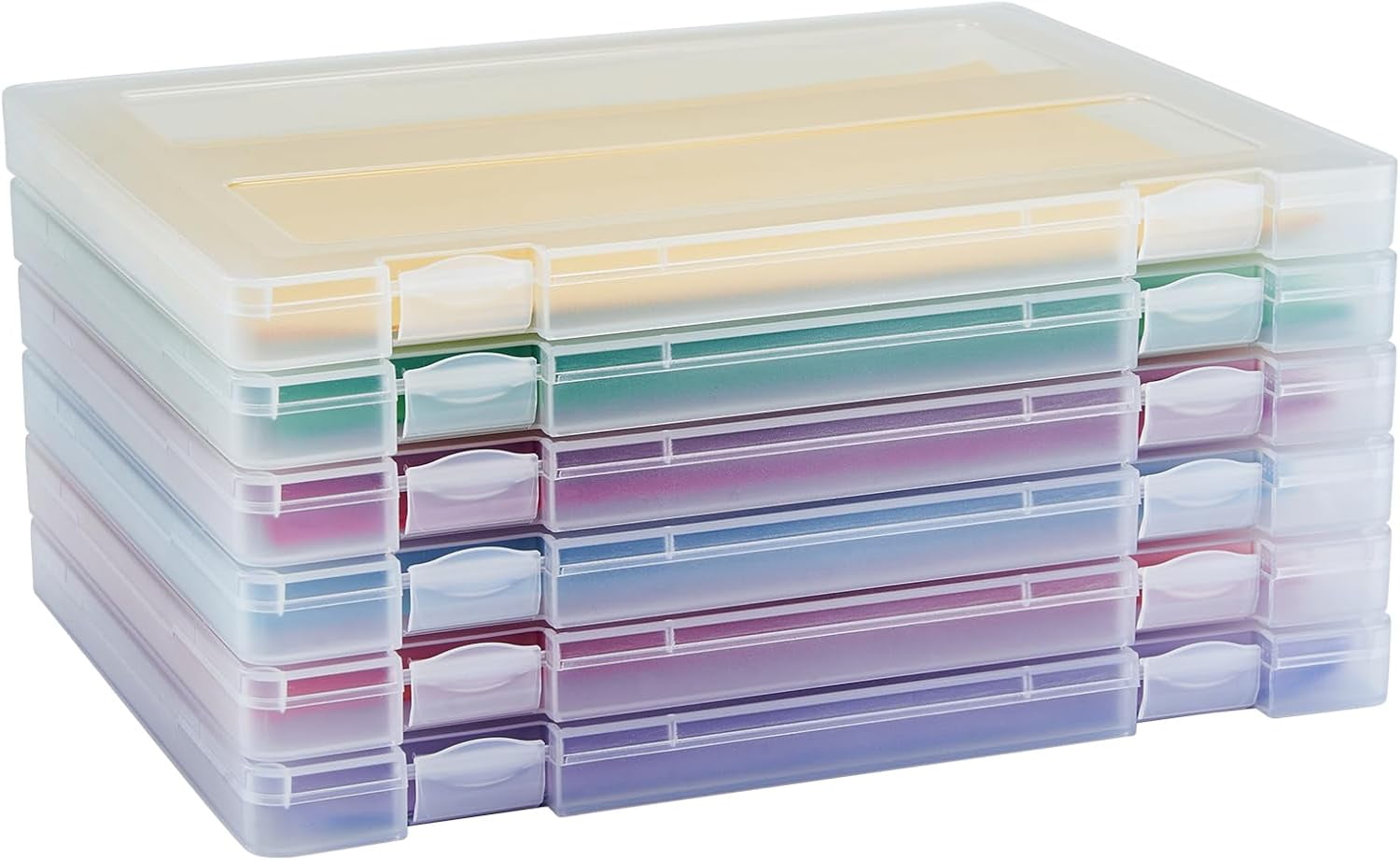 6 Pack A4 Paper Storage Boxes, US Letter Project Boxes, Thick Scrapbook ...