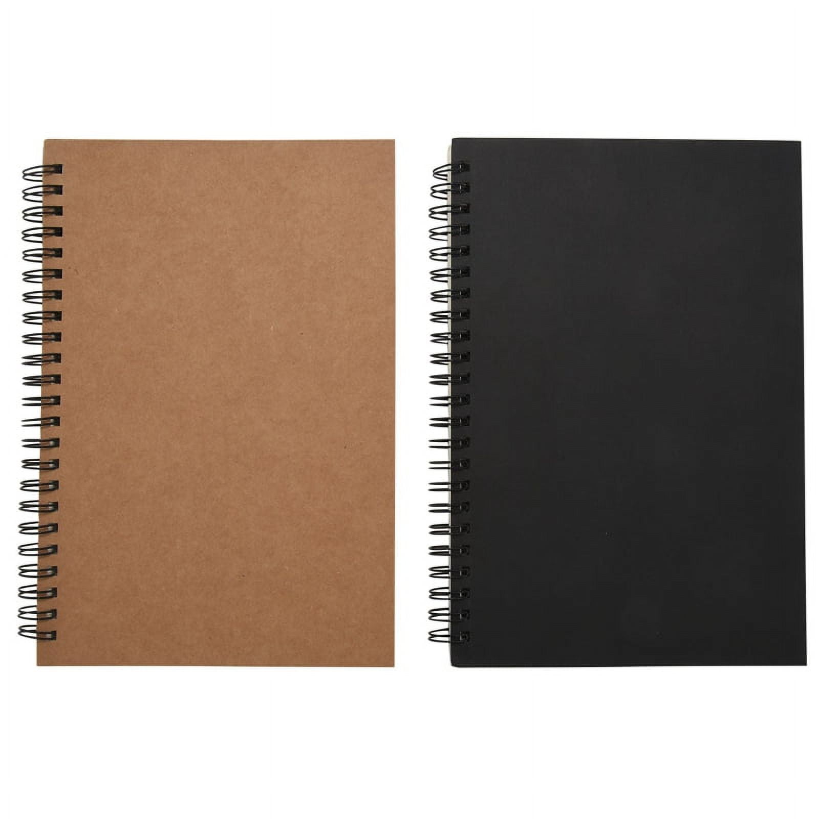 6 Pack A5 Soft Cover Spiral Notebook Journal, Blank Sketch Book Pad ...