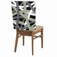 6 Pack Abstract Art Chair Back Covers Green White Black Gray Line ...
