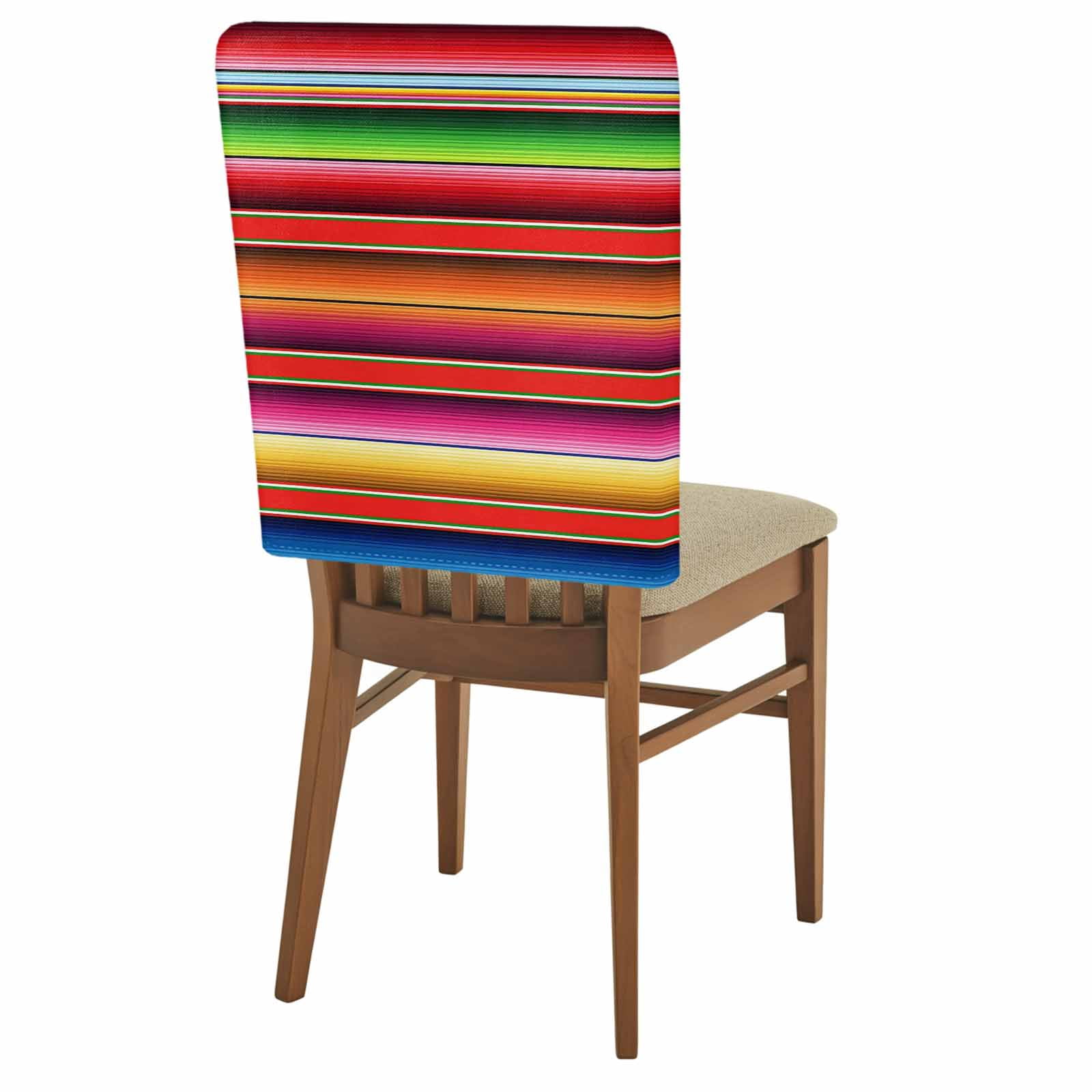 6 Pack Abstract Chair Back Covers Colorful Mexican Stripe Pattern ...