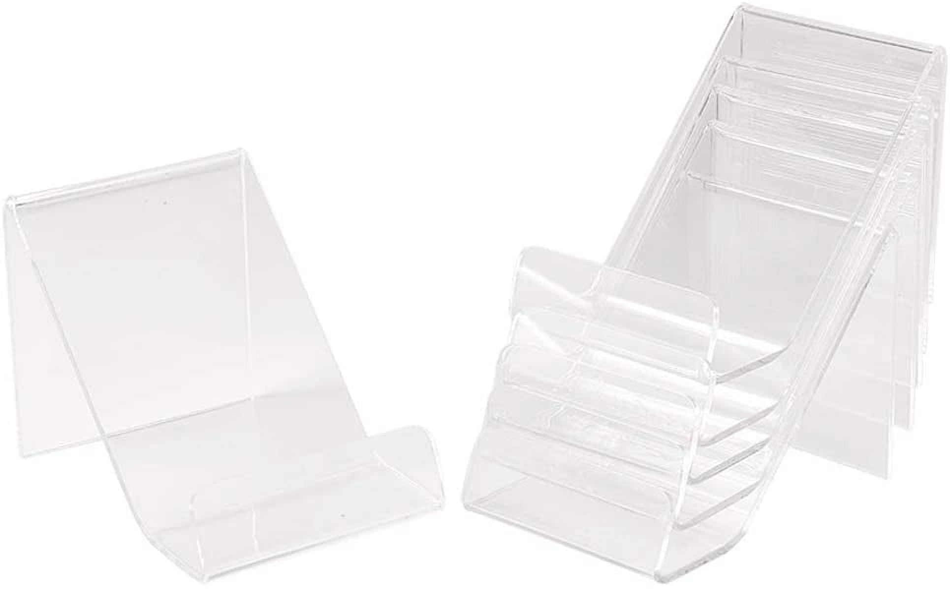 6 Pack Acrylic Book Display Stands Brochure Picture Easel Stand Artwork ...