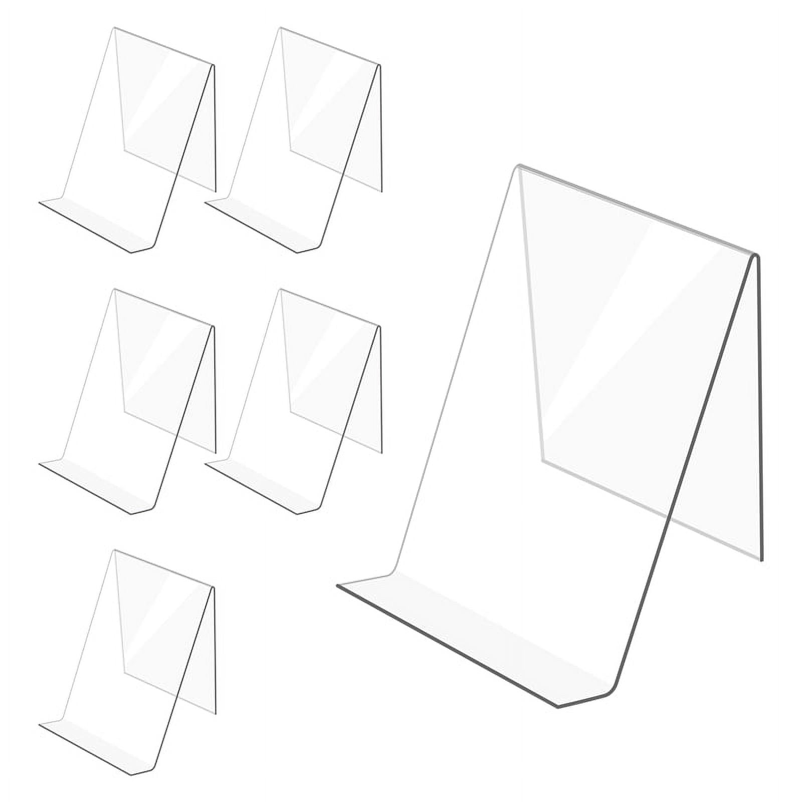 6 Pack Acrylic Book Stand,Clear Acrylic Display Stand, Clear Holder for ...