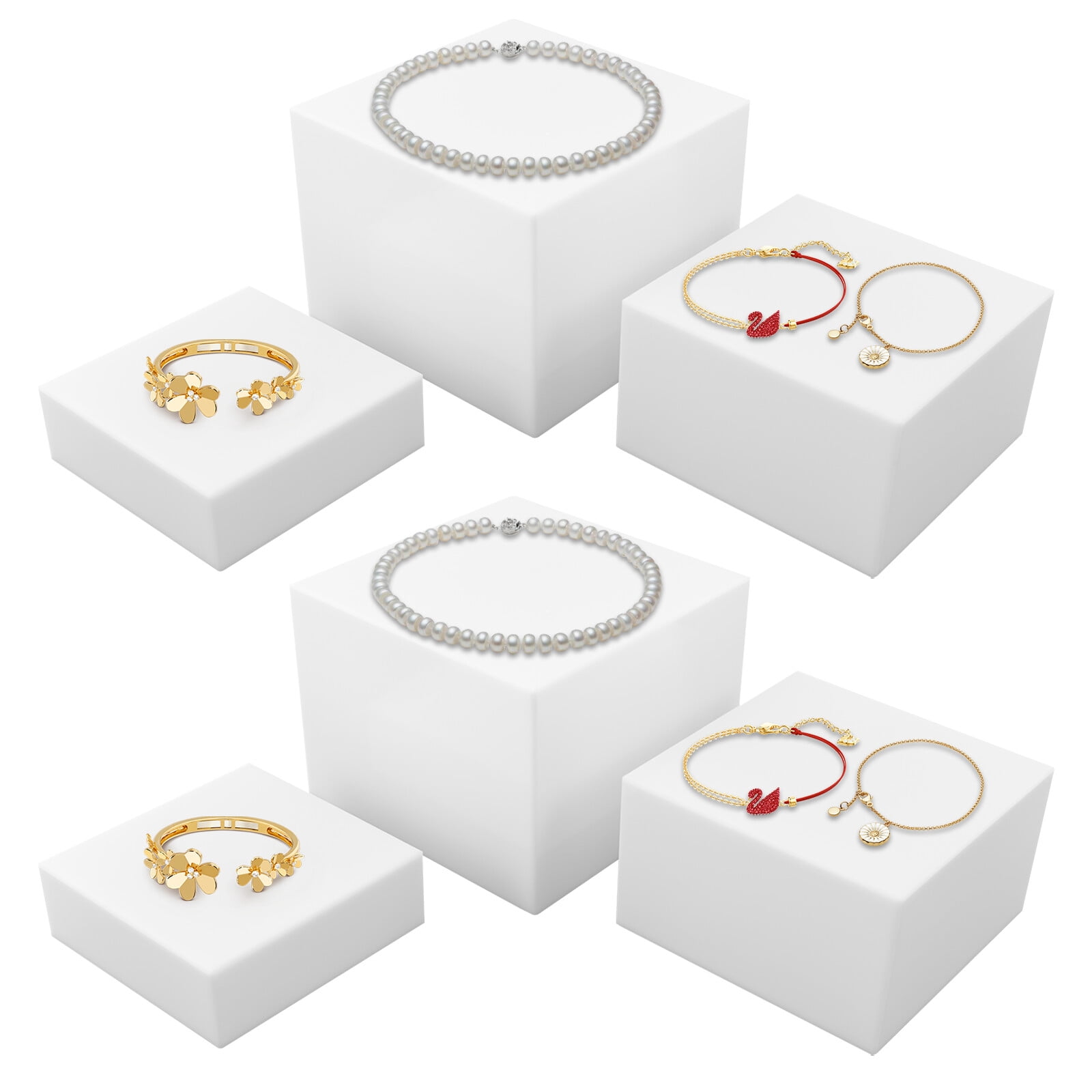 6 Pack Acrylic Cube Display Stands, Food Risers for Buffet Table ...