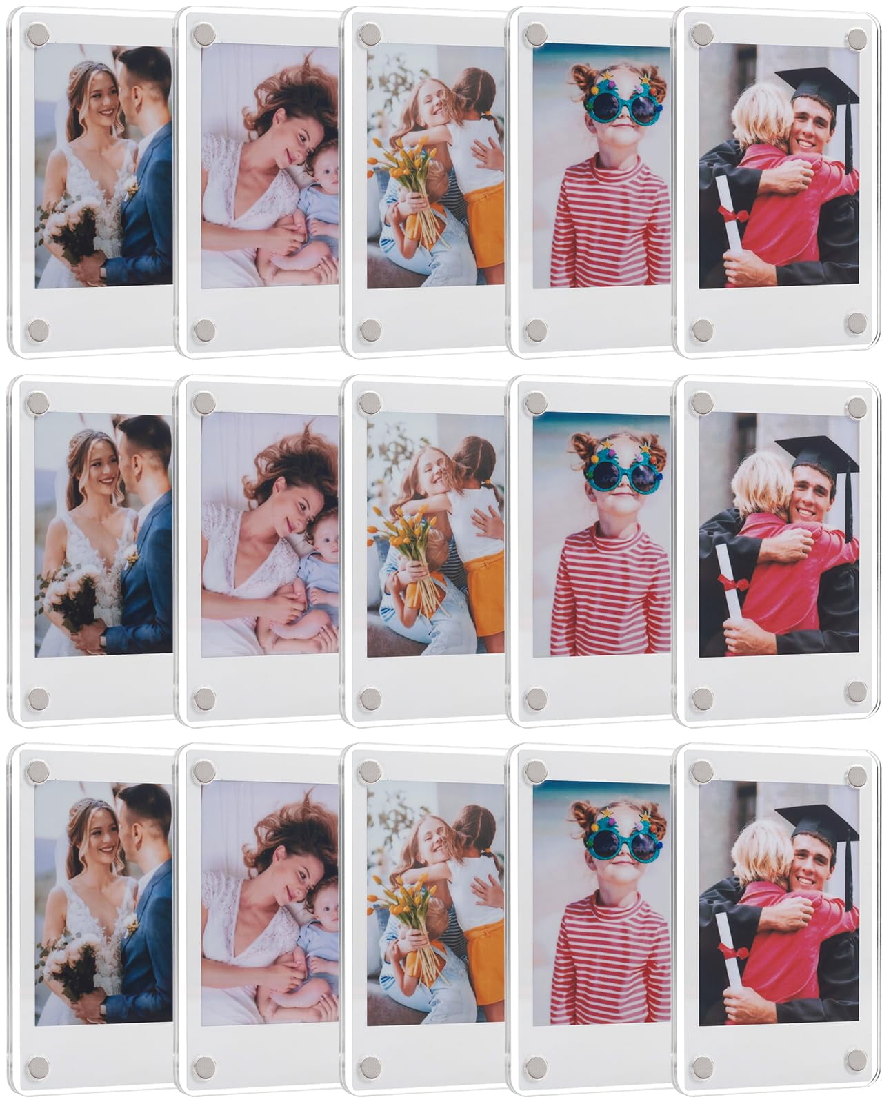 SR 6 Pack - Acrylic Fridge Magnetic Frame, Acrylic Photo Picture Frames ...