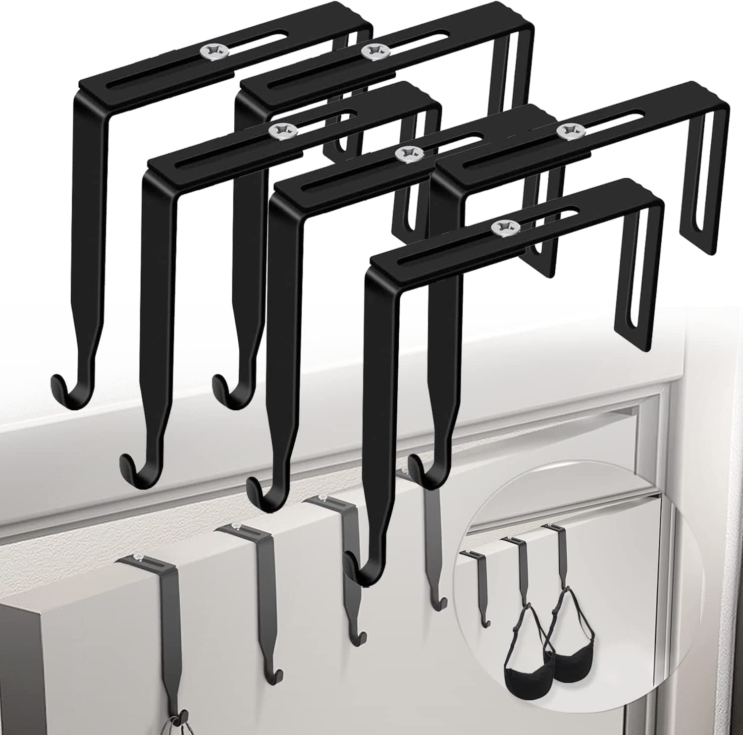 6 Pack Adjustable Cubicle Universal Partition Hanger Set Metal Black ...