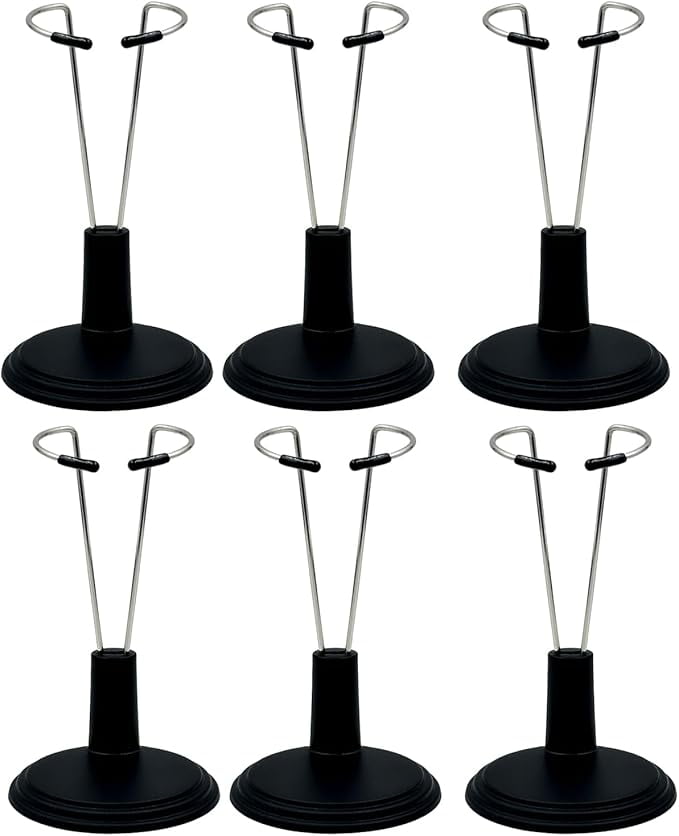 6-Pack Adjustable Doll Stands with Display Holder Universal Bracket ...