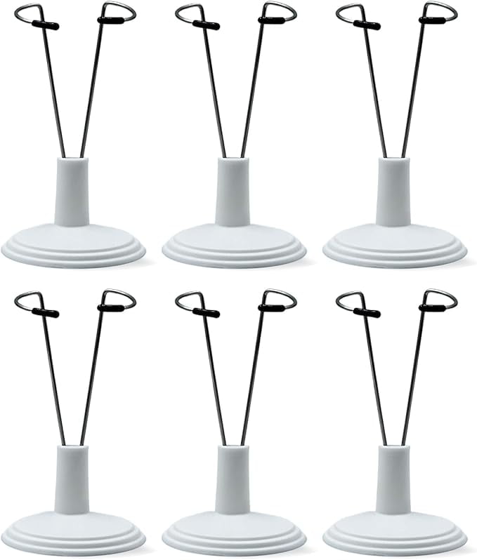 6-Pack Adjustable Doll Stands Display Rack for 4-8 Inch Doll ...