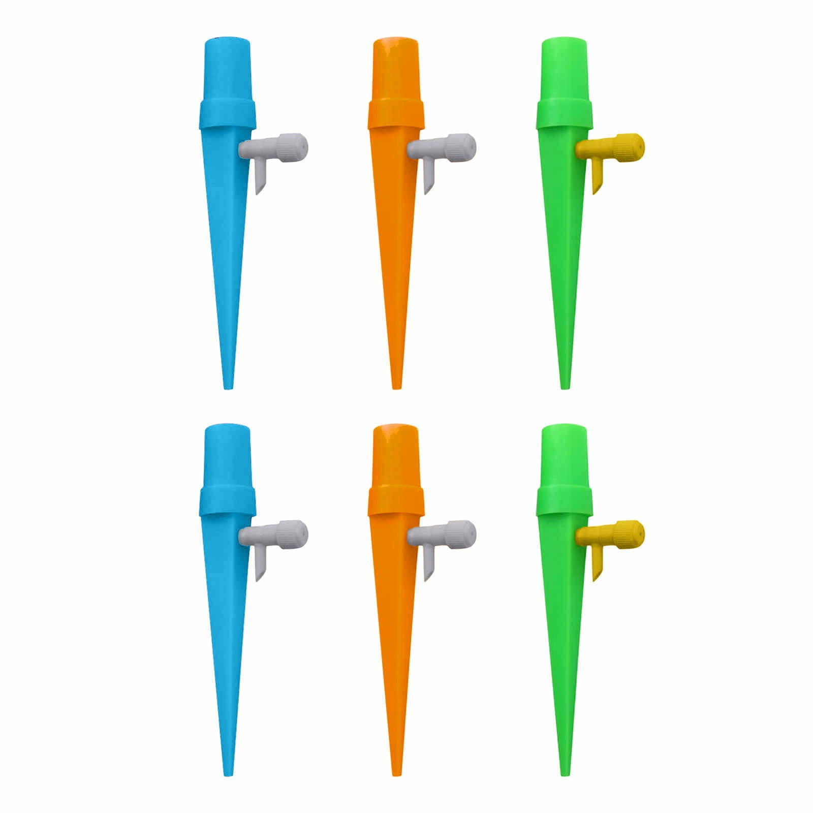 6-Pack Adjustable Drip Irrigation Emitters with Flow Control Valves ...