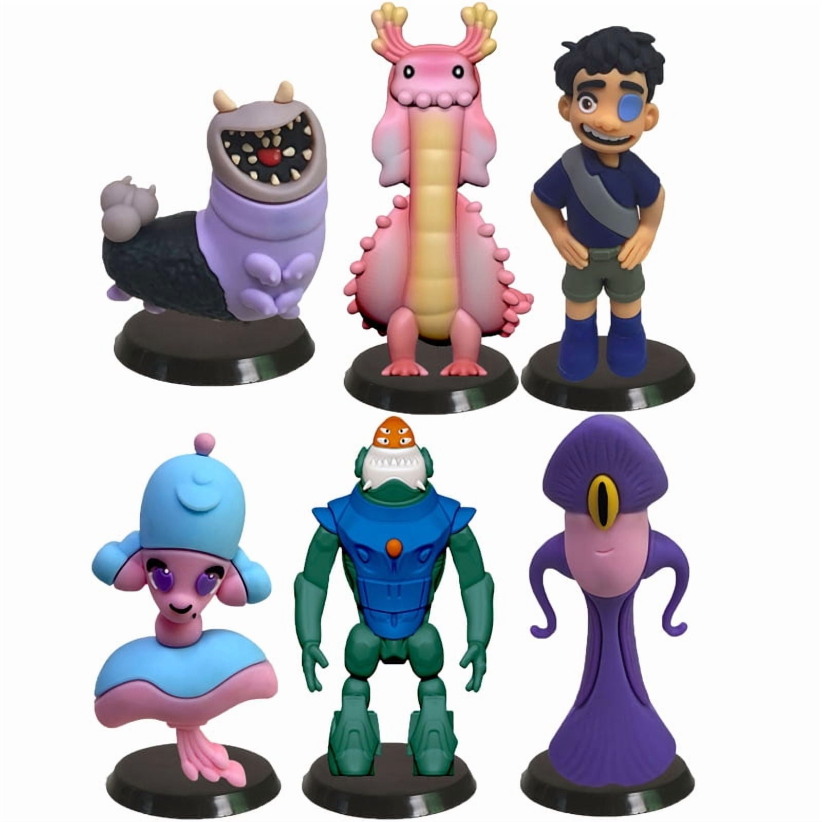 6 Pack Adorable Anime PVC Action Figurine Dolls Ideal for Desktop Décor ...