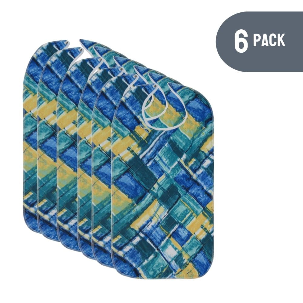 6 Pack, Adult Bib or Clothing Protector Reusable Washable 18x34 Picasso ...