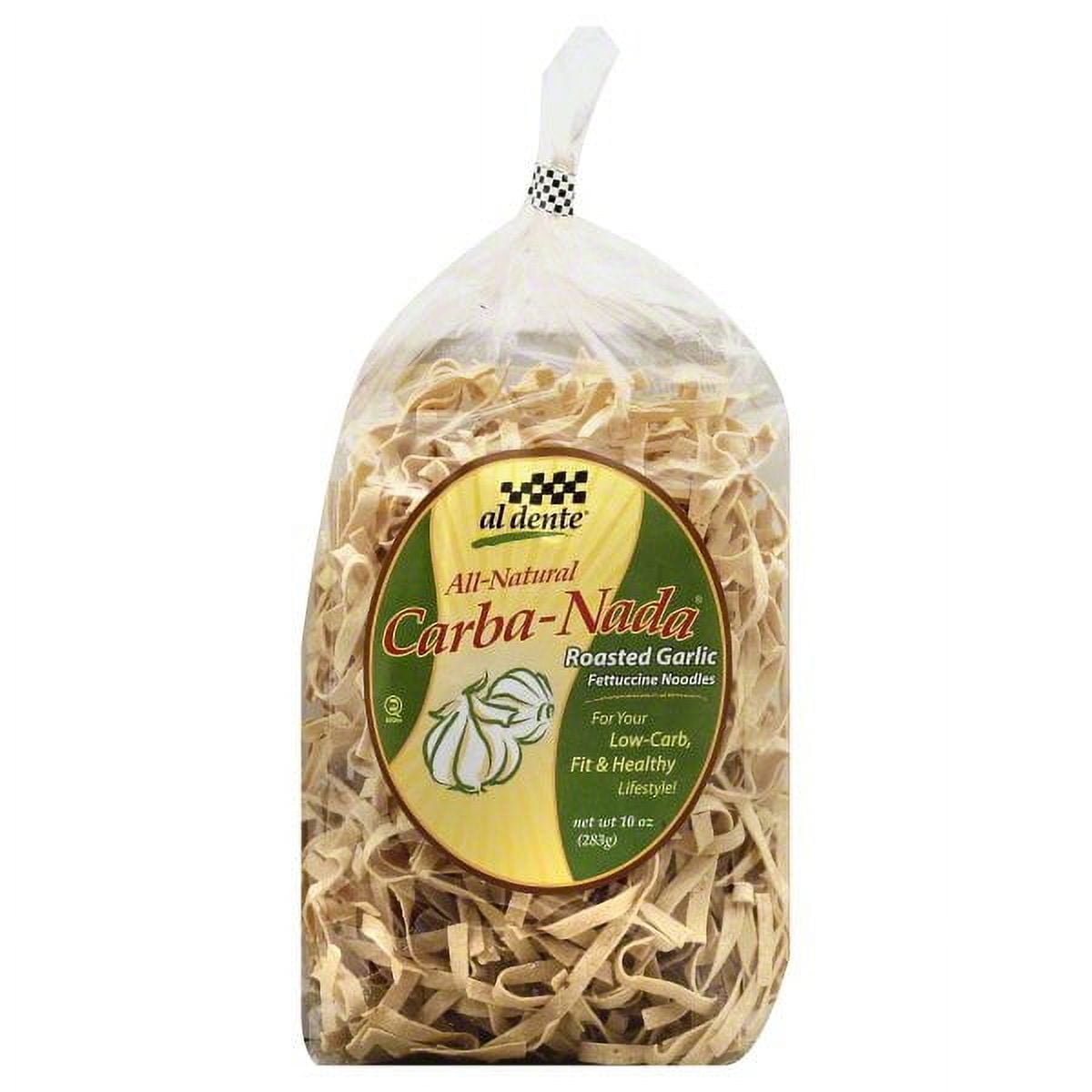 AL DENTE Carba-Nada Roasted Garlic Fettuccine, Lower-Carb Pasta, 16g ...