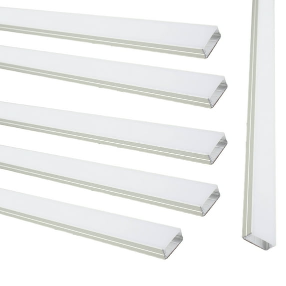 6 Pack Aluminum Channel Extra Wide U Shape Diffuser 3.3ft for LED Strip ...