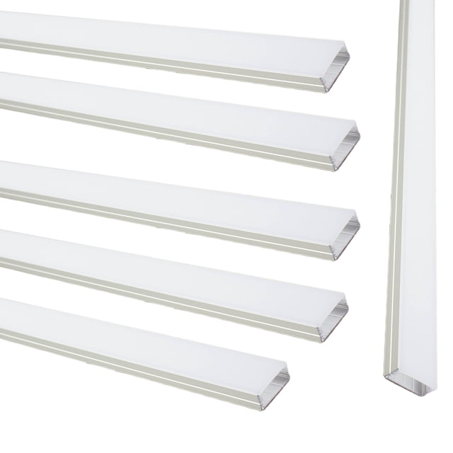 6 Pack Aluminum Channel Extra Wide U Shape Diffuser 3.3ft for LED Strip ...