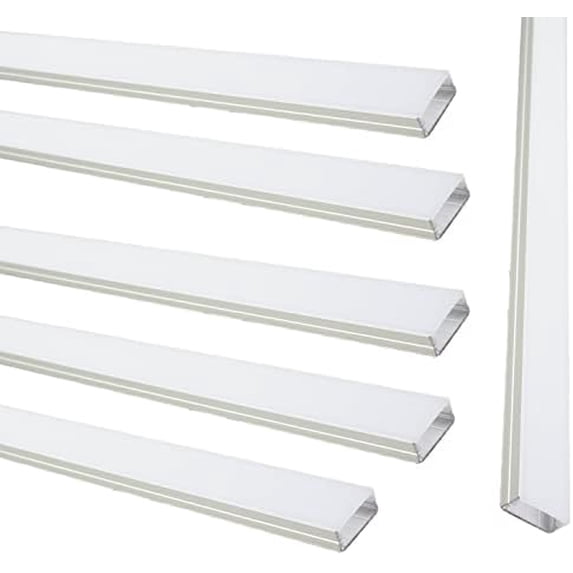 6 Pack Aluminum Channel Extra Wide U Shape Diffuser for LED Strip ...