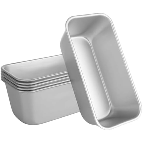 6 Pack Aluminum Loaf Pans 8x4 Inch Banana Bread Pan for Homemade Bread ...