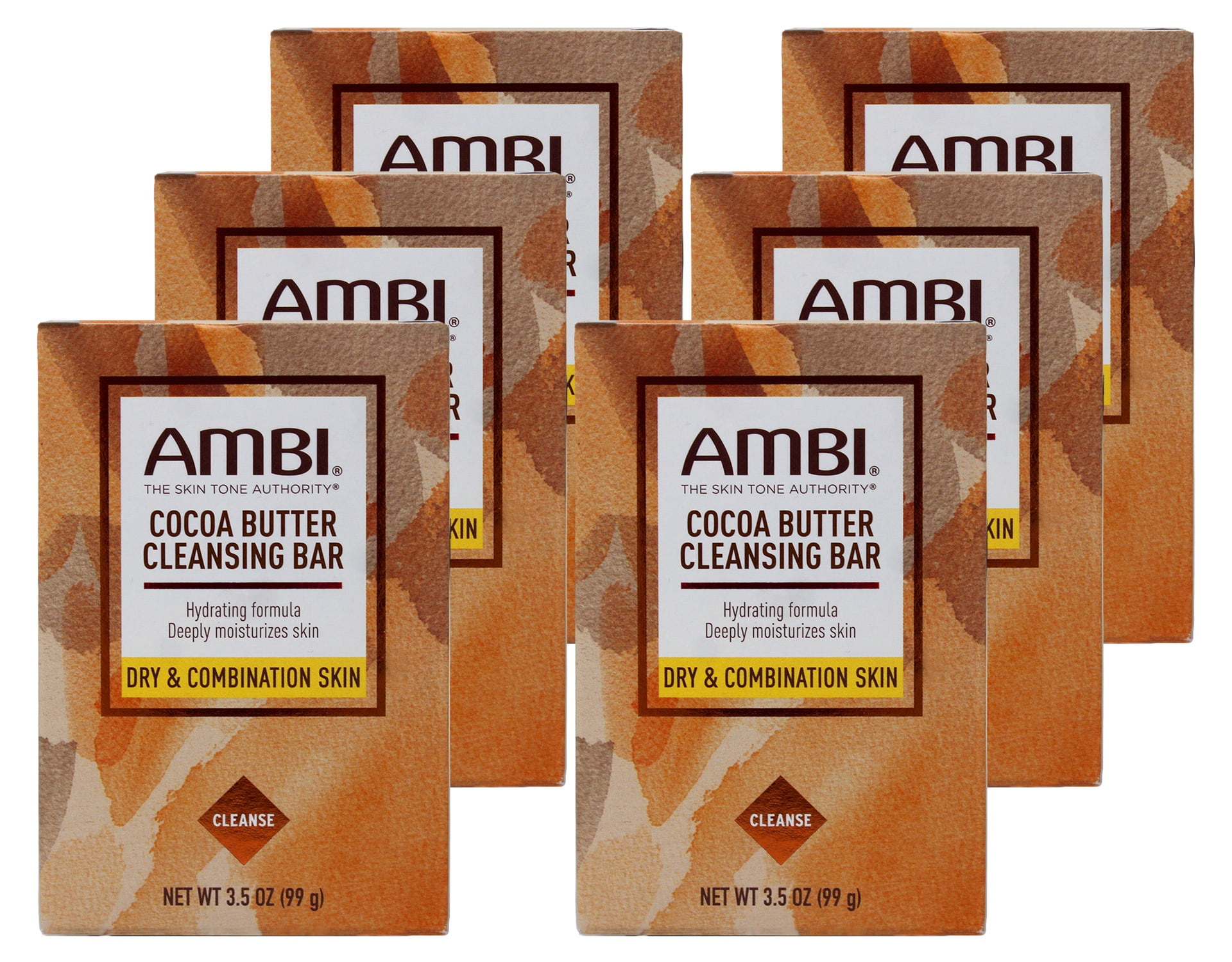 6 Pack - Ambi Skin Care Helps Visibly Even Skin Tone Cleansing Bar ...