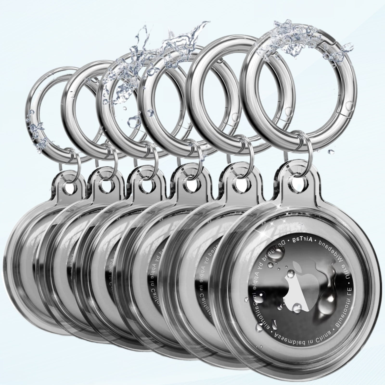 6 Pack Apple Air Tag with Keychain, Air Tag Case for Luggage, Dog ...