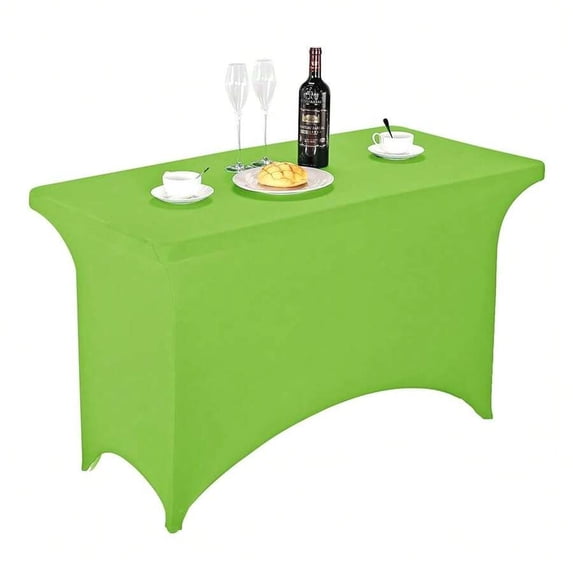 6-Pack AppleGreen Spandex Table Covers 72x30 Inch Fitted Rectangular ...