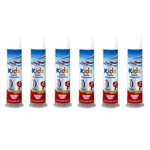 Aquafresh Children's Cavity Protection Toothpaste, 6 Pack, Bubblemint ...