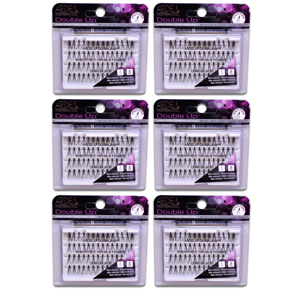 (6 Pack) Ardell Professional Double Individuals Knot-Free Double Flares ...