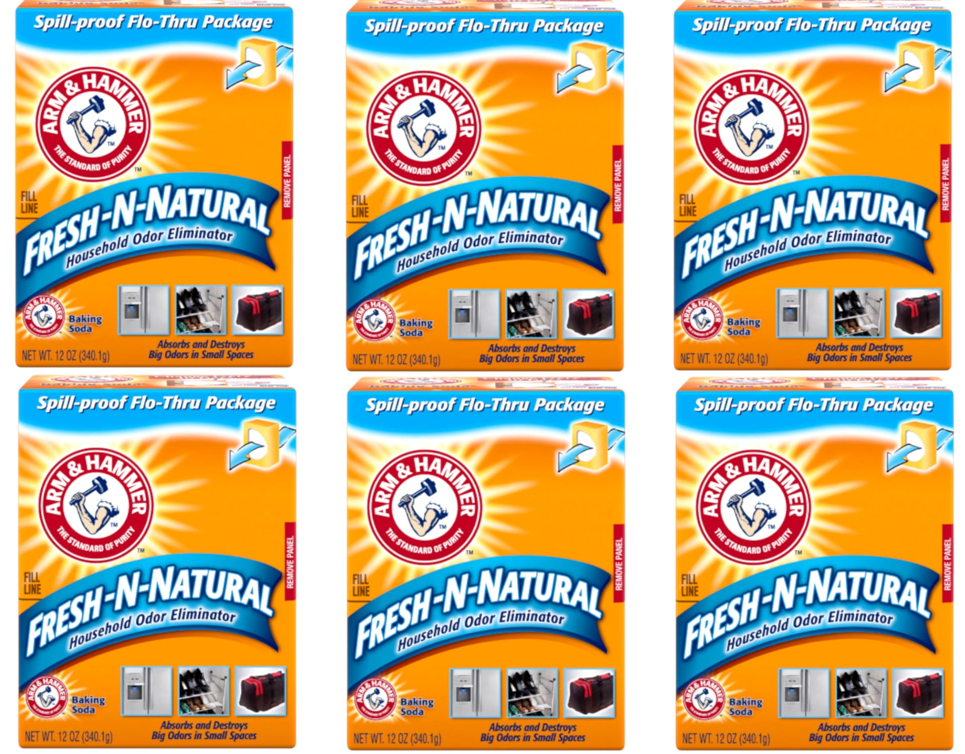 6 Pack - Arm & Hammer Fresh-N-Natural Odor Absorber, 12 oz - Walmart.com