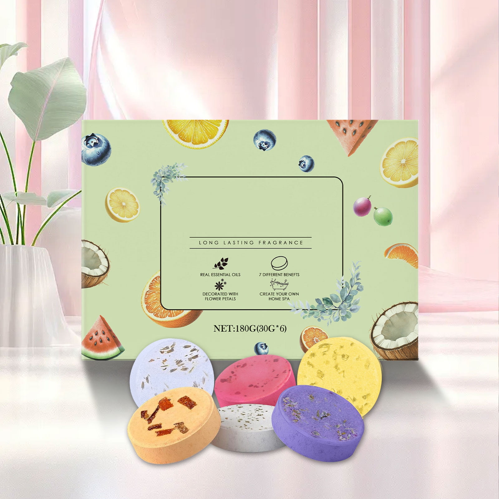 6-Pack Aromatherapy Shower Melts - Relaxing Bath Tablets for Stress ...