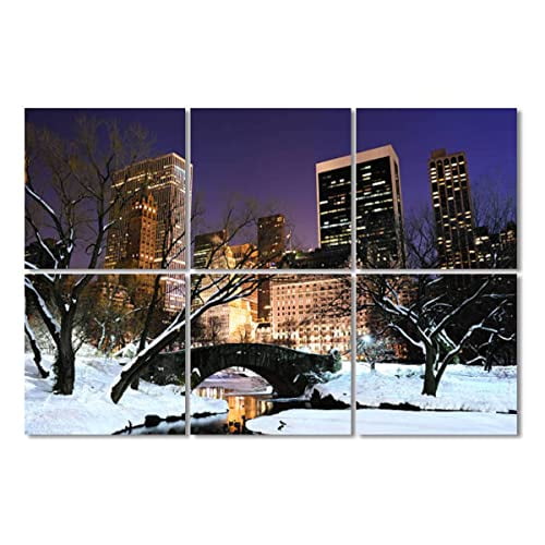 6 Pack Art Acoustic Panels New City Park panorama at dusk Soundproof ...