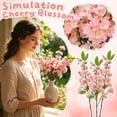 6 Pack Artificial Cherry Blossom Flower Stems, Faux Sakura Bouquet ...