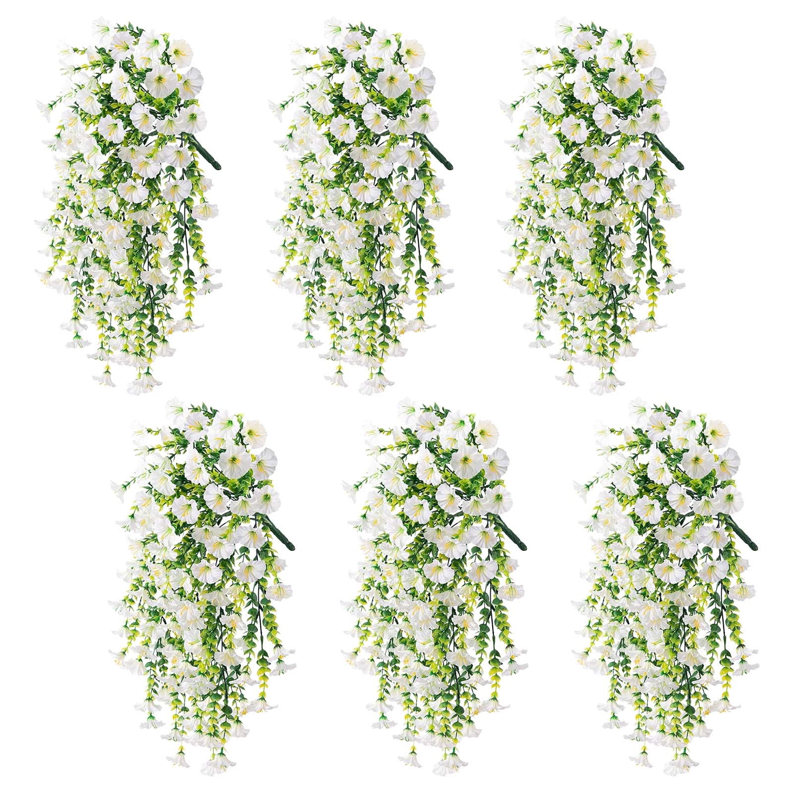 6 Pack Artificial Ivy Garland - Realistic Outdoor Fake Vines with ...