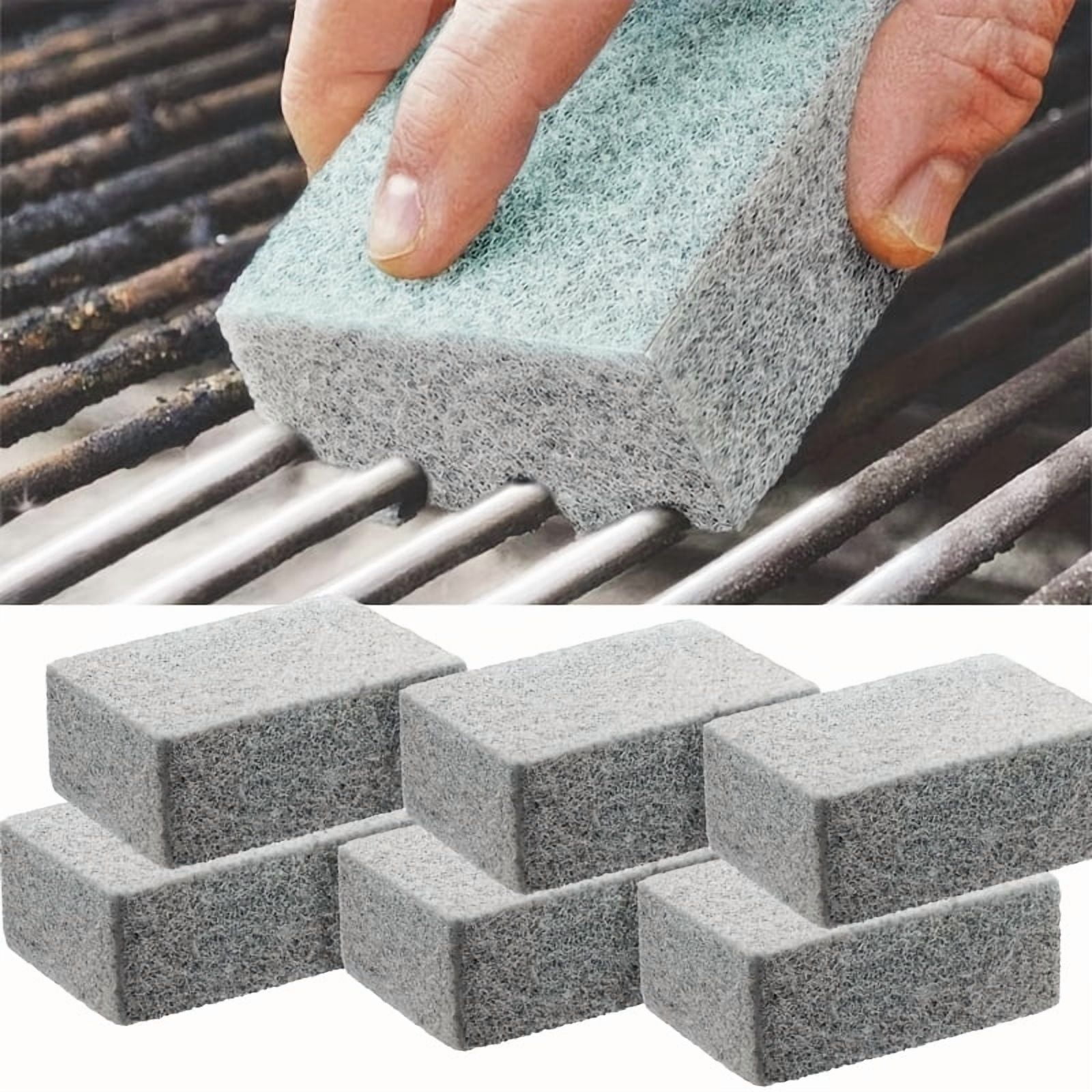 6-Pack BBQ Grill Cleaning Bricks – Heavy-Duty Pumice Stones for Safe ...