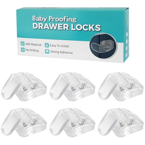 6-Pack Baby Proofing Lock For Drawer, Child Proof Locks For Corner ...