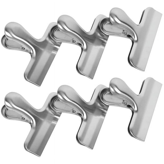 Wide Stainless Steel Clips, Bag Clips Food Clips Potato Chip Clips ...