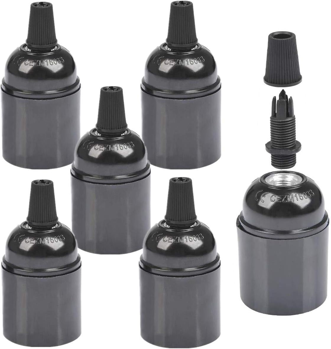 6-Pack Bakelite Lamp Holder E26/ E27 Light Socket Vintage Bulb Socket ...