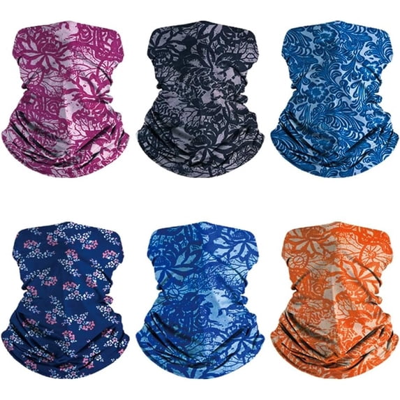 6-Pack Balaclava Mask for Men & Women - UV Protection Gaiter, Multi-Use ...