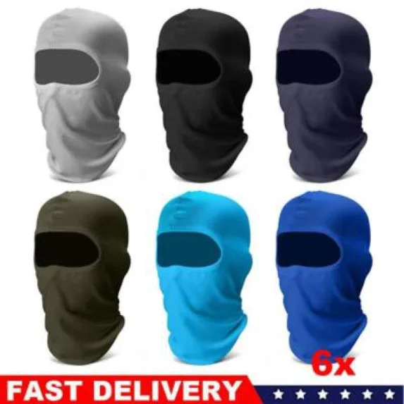 6 Pack Balaclava Ski Face Mask: Cooling Neck Gaiter Full Head Mask Face ...