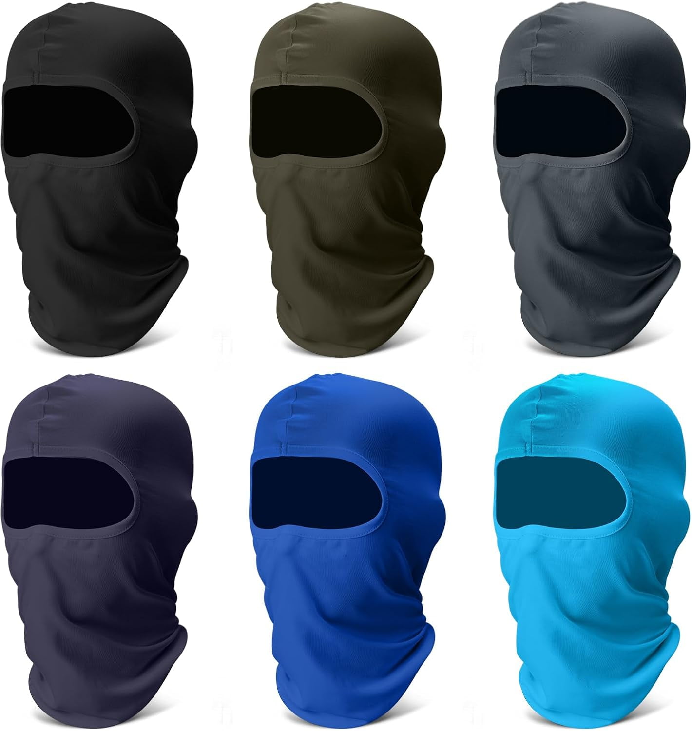 6 Pack Balaclava Ski Face Mask: Cooling Neck Gaiter Full Head Mask for ...