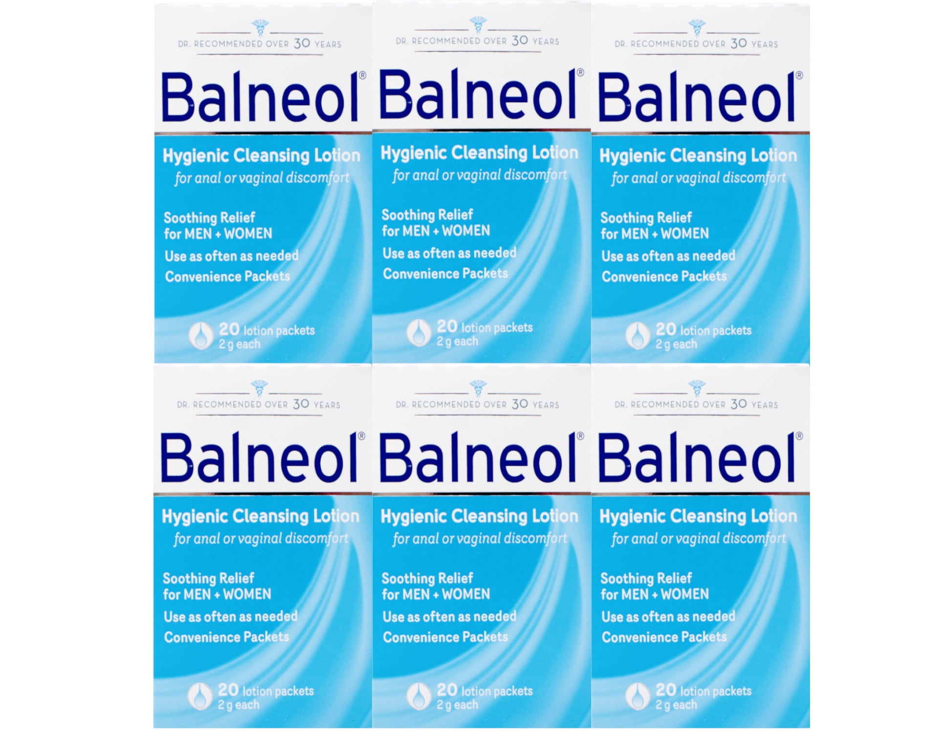 6 Pack - Balneol Hygienic Cleansing Lotion Packets 20 Each - Walmart.com