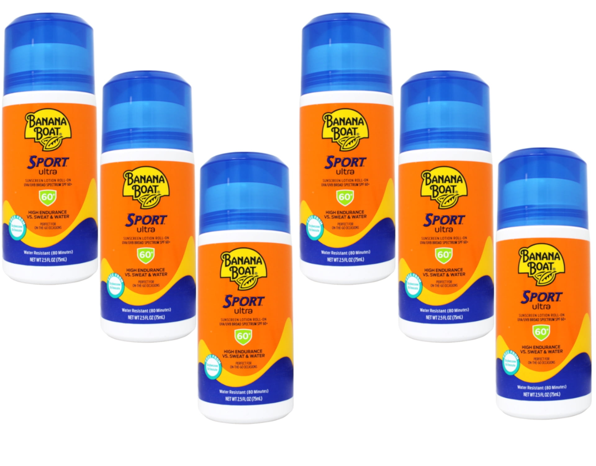 6 Pack - Banana Boat Sport Ultra Sunscreen Lotion Roll-On 2.5 Oz, 60 ...