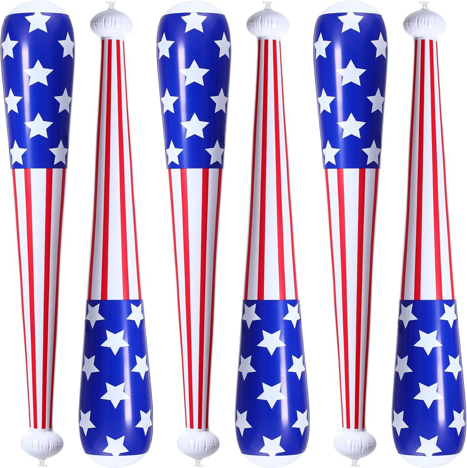 6 Pack Baseball Bat Inflates, 33 Inch Inflatable Flag Pool Toys ...