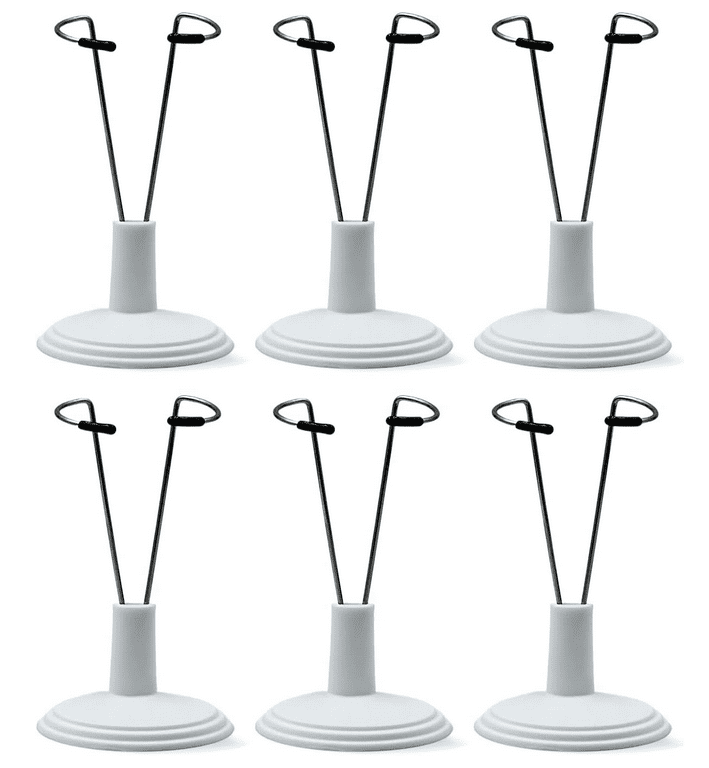 6 Pack Basysin Doll Stand Adjustable Height Figure Display Stand Puppet ...