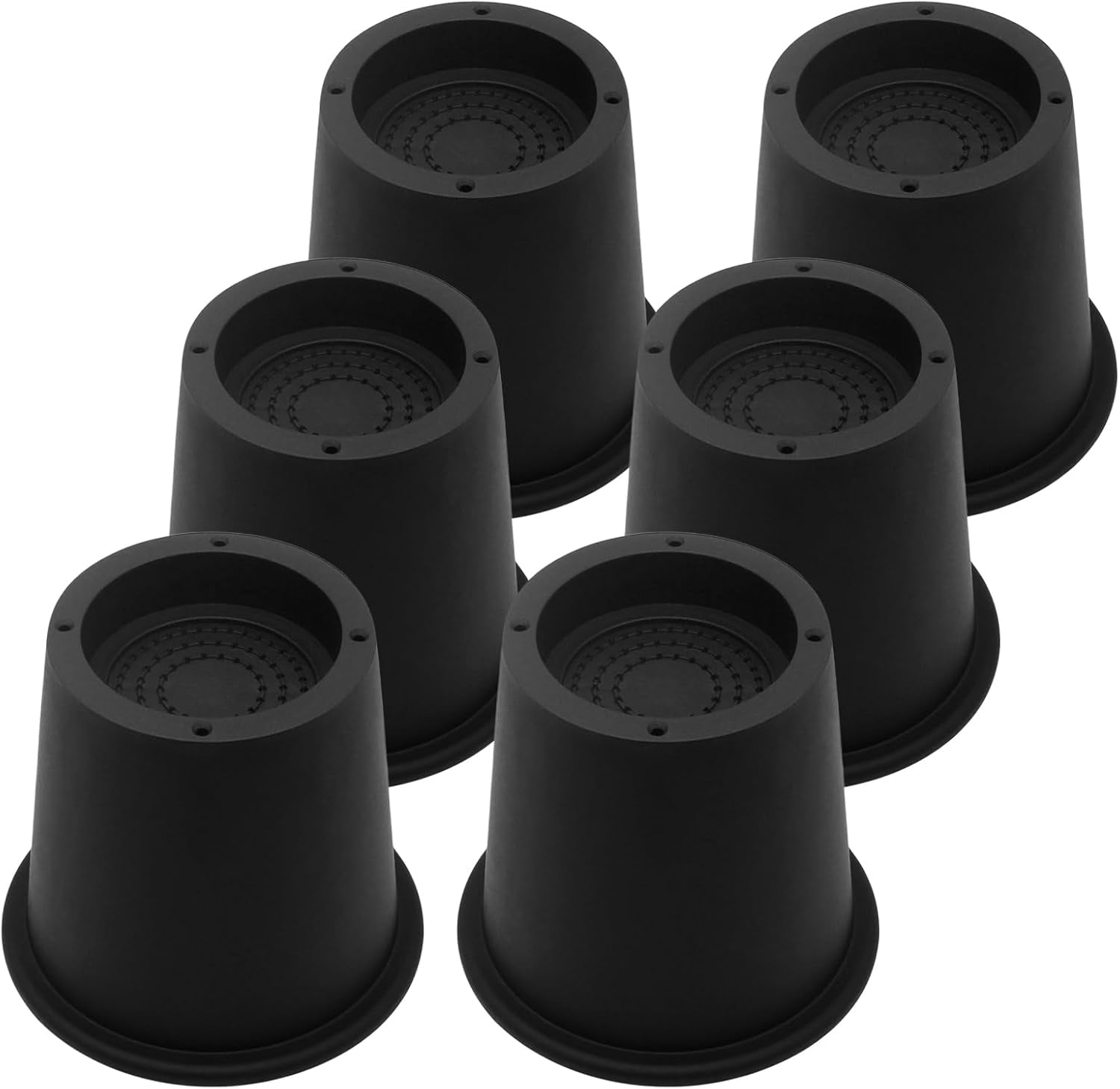 6 Pack Bed Risers Furniture Risers 4 Inch Heavy Duty Bed Lifts Risers ...