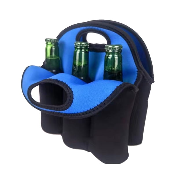 6 Pack Beer Cooler Tote Insulated Beverage Carrier Extra Thick Neoprene ...