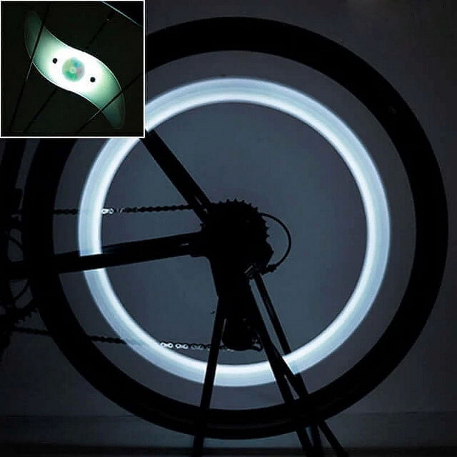 6 Pack Bike Spoke Led Lights Bicycle Wheel Light White Free Battery ...