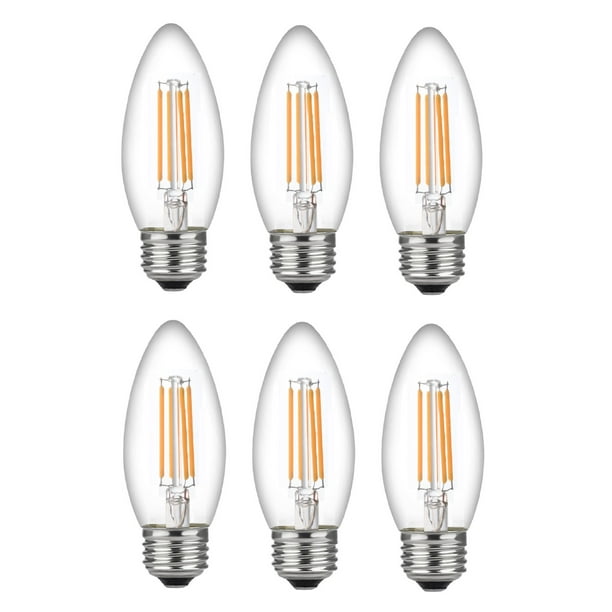 6 Pack Bioluz LED 60 Watt Candelabra Bulbs Medium Base, Candelabra ... 6 Pack Bioluz LED 60 Watt Candelabra Bulbs Medium Base, Candelabra ...