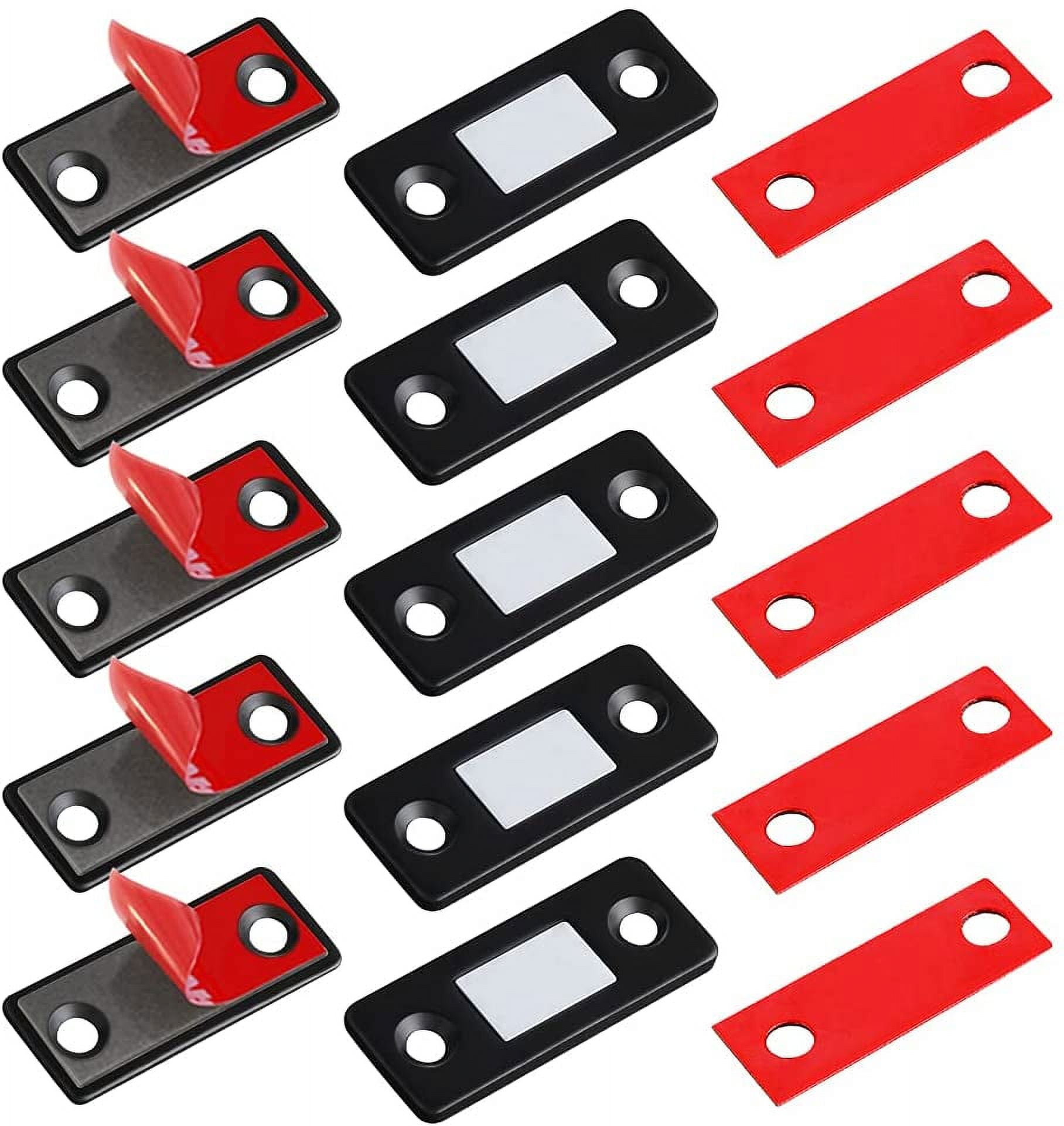 6 Pack Black Cabinet Door Magnets Ultra Thin Magnetic Door Catch ...