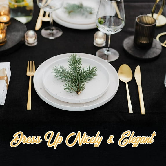 6 Pack Black Fitted Spandex Table Covers - 6ft Stretch Tablecloths for ...