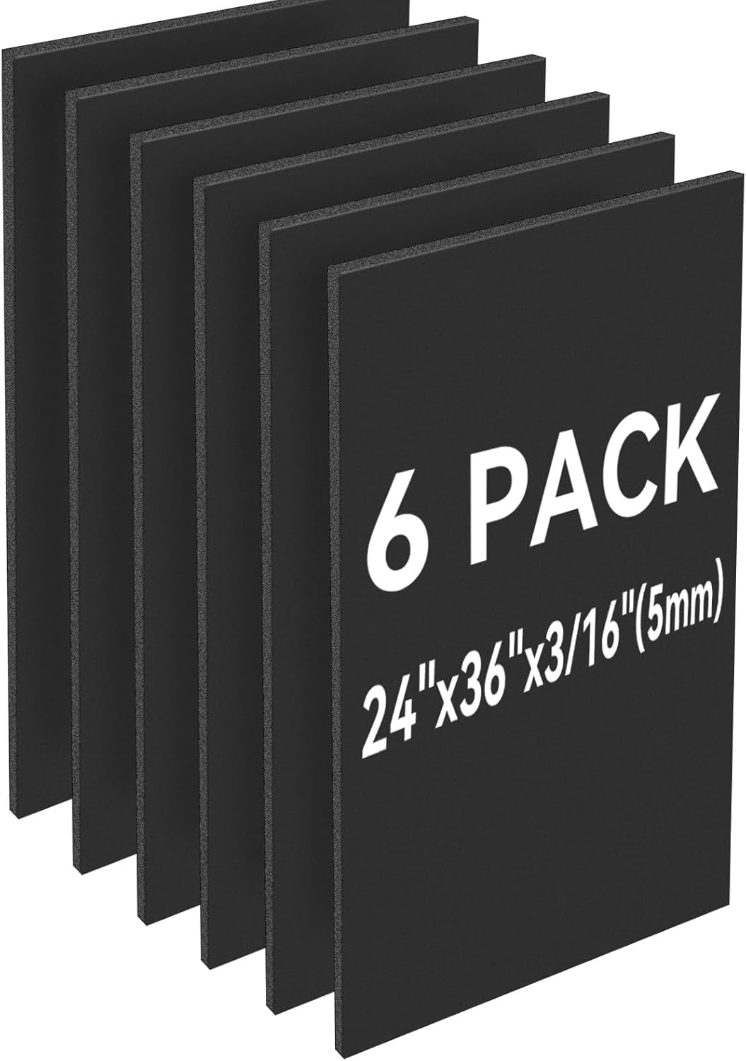 6 Pack Black Foam Board 24