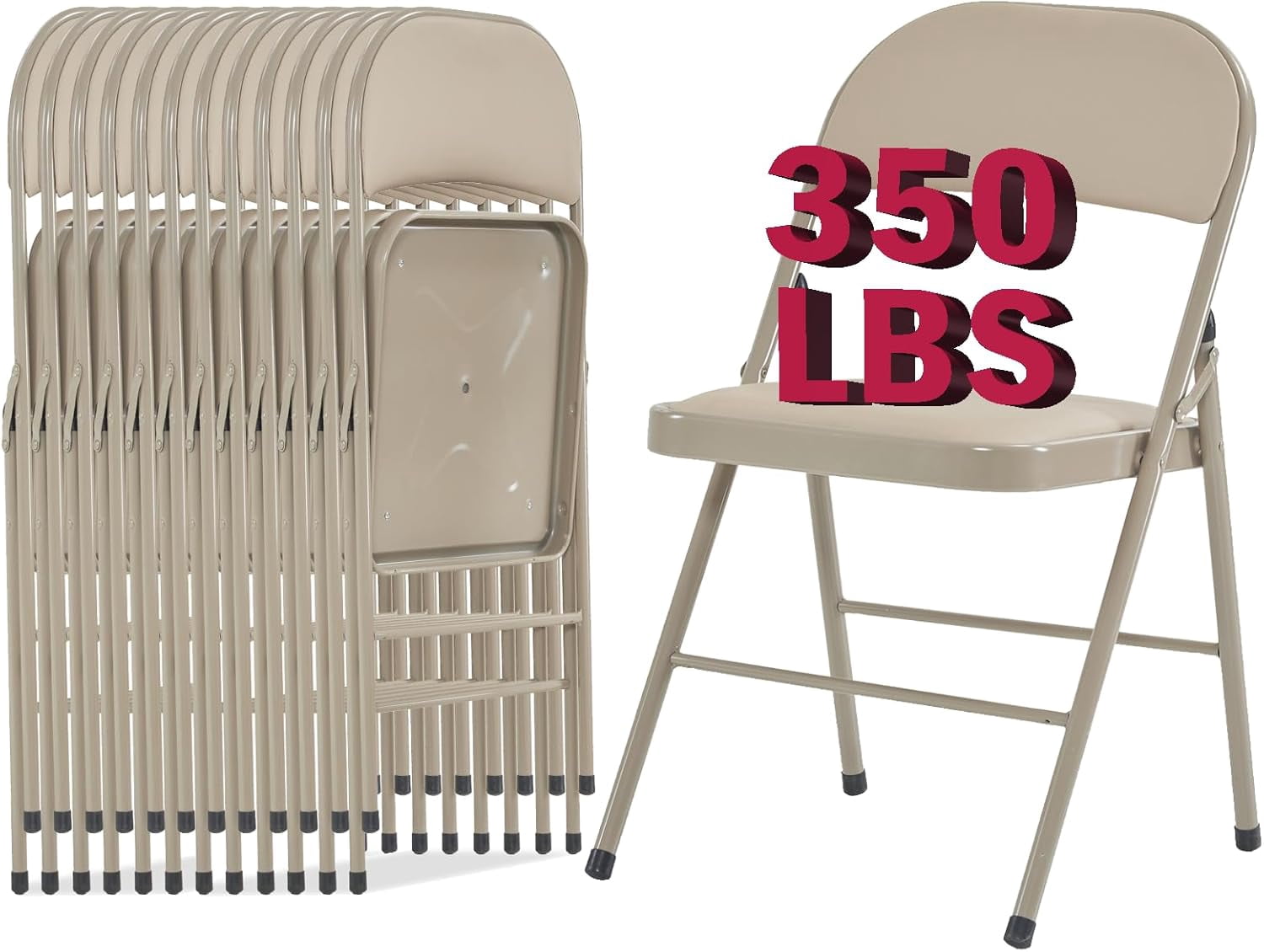 6 Pack Black with Padded Cushion and Back Padded with Steel Frame ...