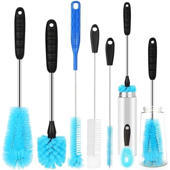 6 Pack Bottle Brush Cleaner Set, Long Handle Stainless Steel Water ...